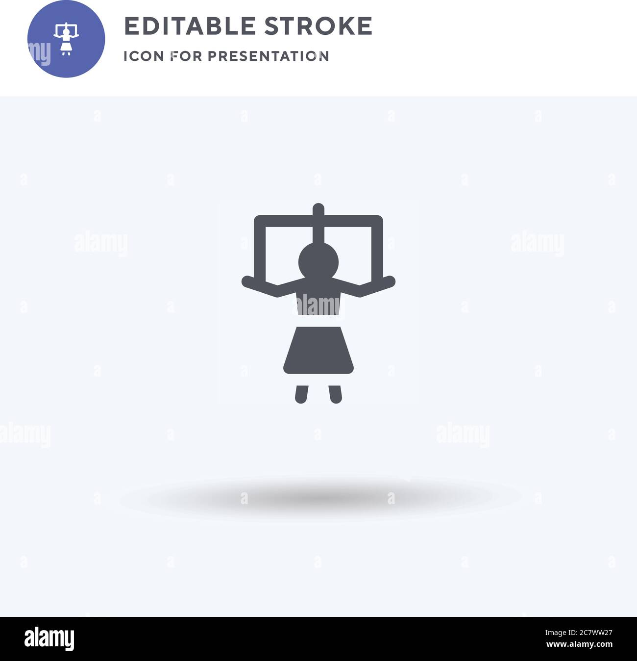 Puppet icon vector, filled flat sign, solid pictogram isolated on white ...