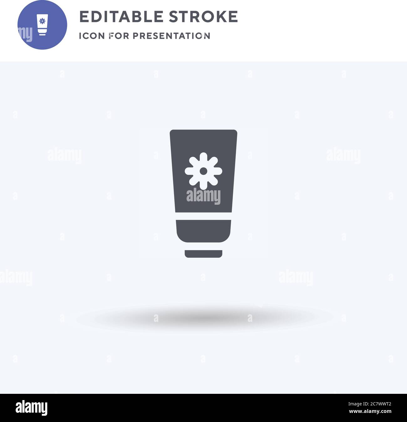 Sunblock icon vector, filled flat sign, solid pictogram isolated on ...