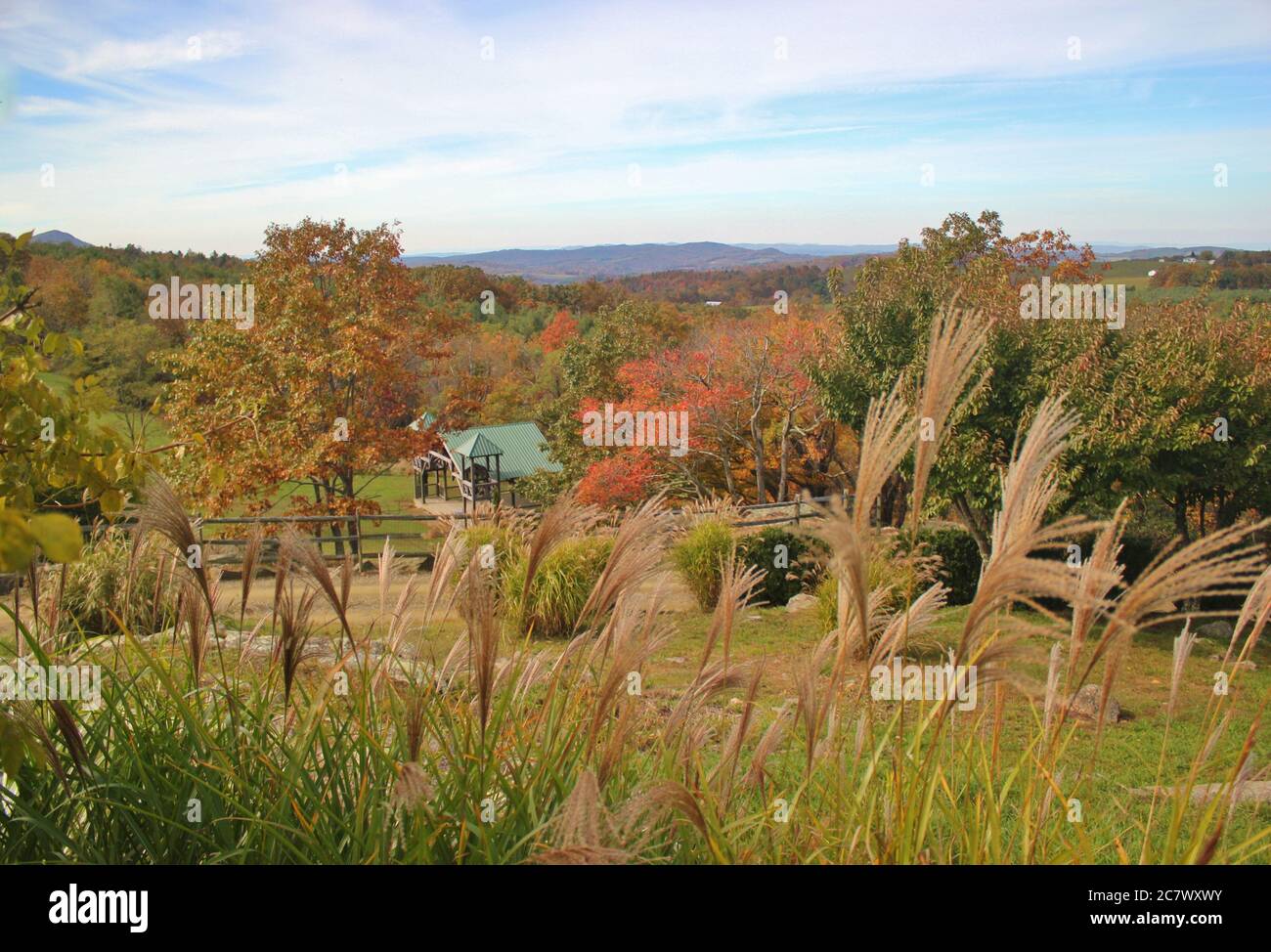 Landscape and nature views along the mountains of the Blue Ridge ...