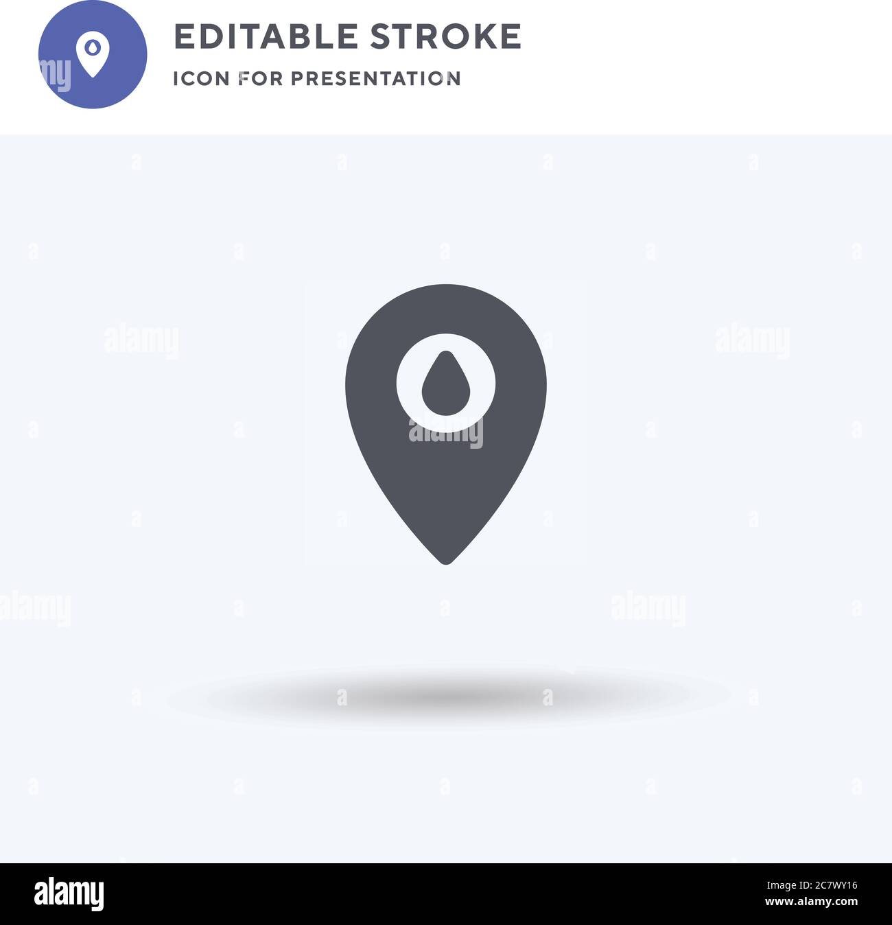 Location icon vector, filled flat sign, solid pictogram isolated on ...