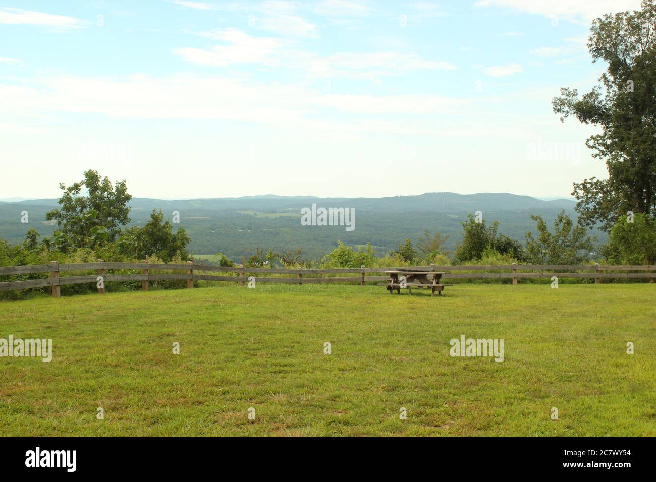 Landscape and nature views along the mountains of the Blue Ridge ...
