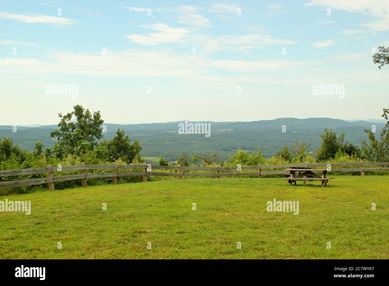 Landscape and nature views along the mountains of the Blue Ridge ...
