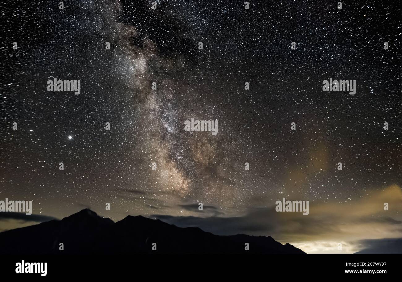 Milky Way Jaufenpass Stock Photo - Alamy