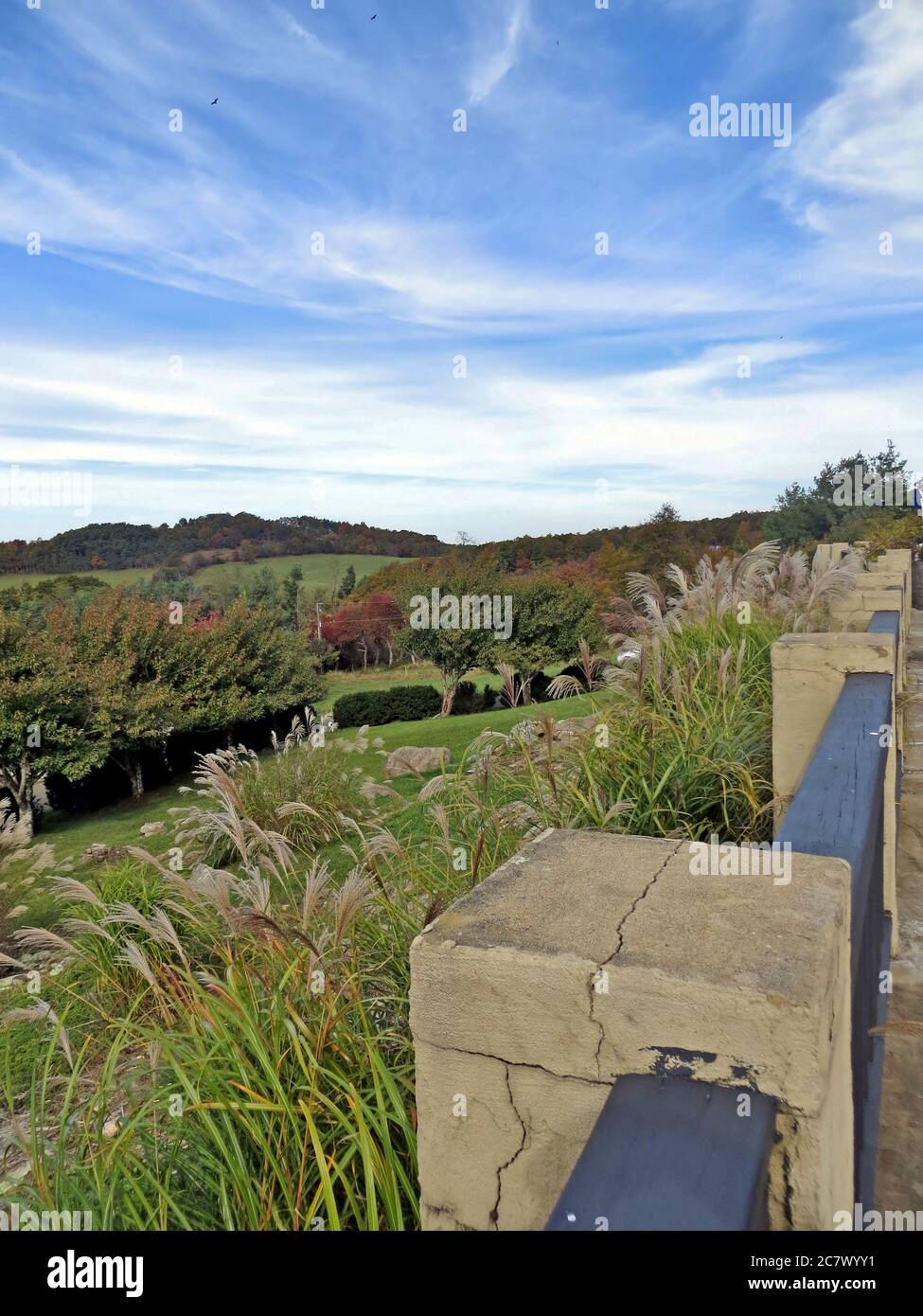 Landscape and nature views along the mountains of the Blue Ridge ...