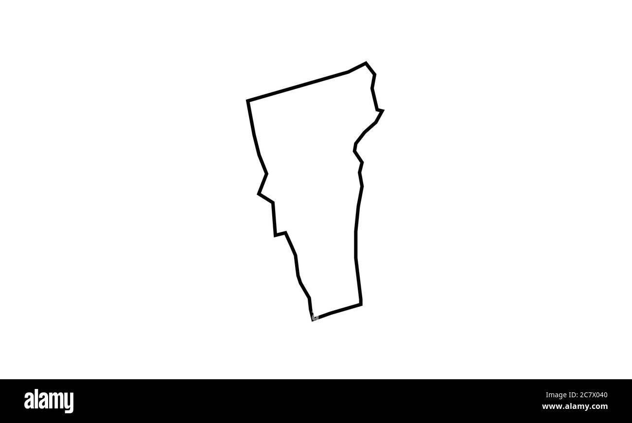 Vermont map outline vector illustration Stock Vector Image & Art - Alamy