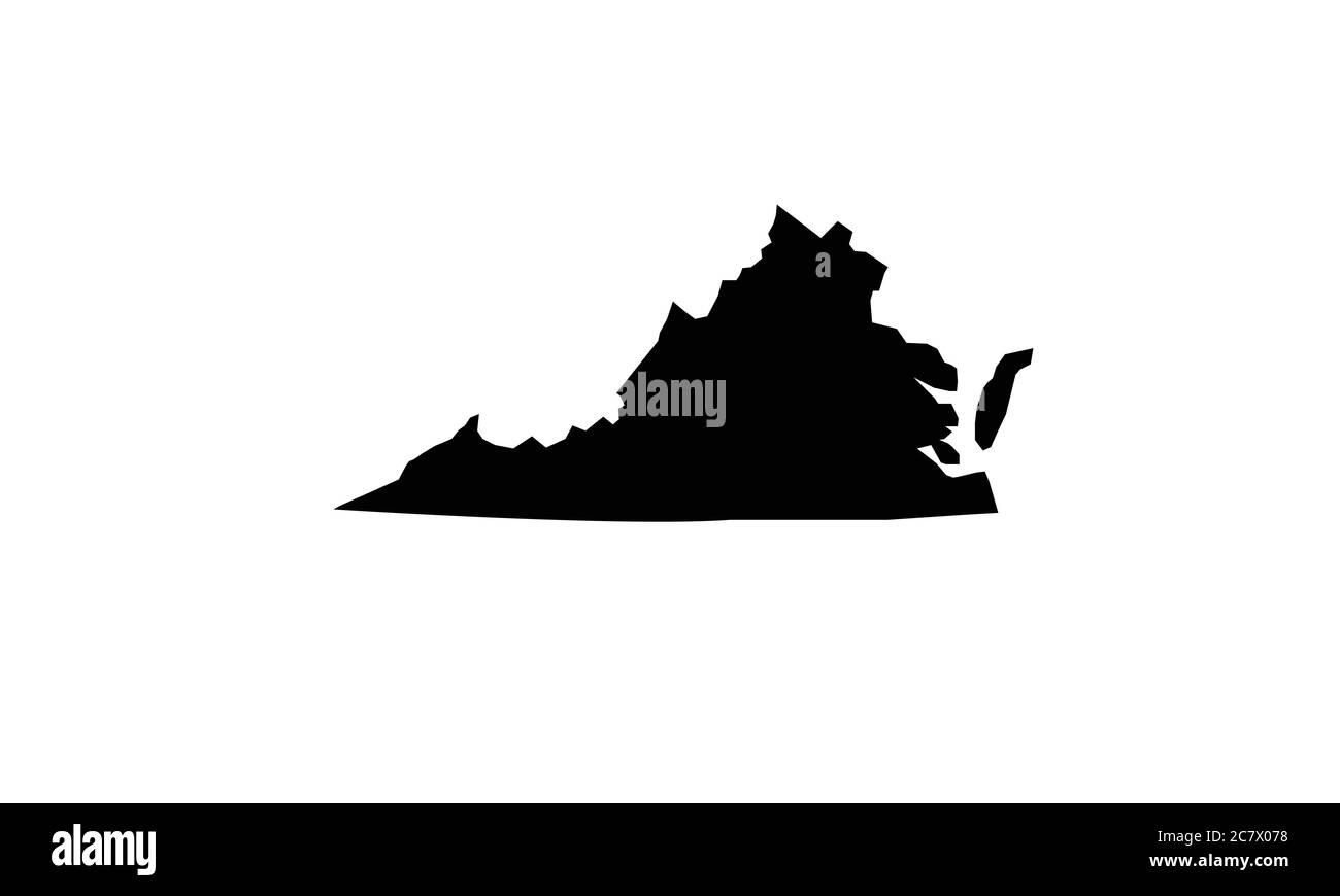 Virginia map outline state vector illustration Stock Vector Image & Art ...