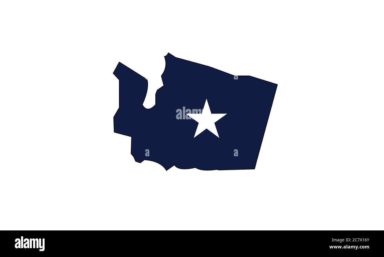 Blank washington map vector vectors hi-res stock photography and images ...