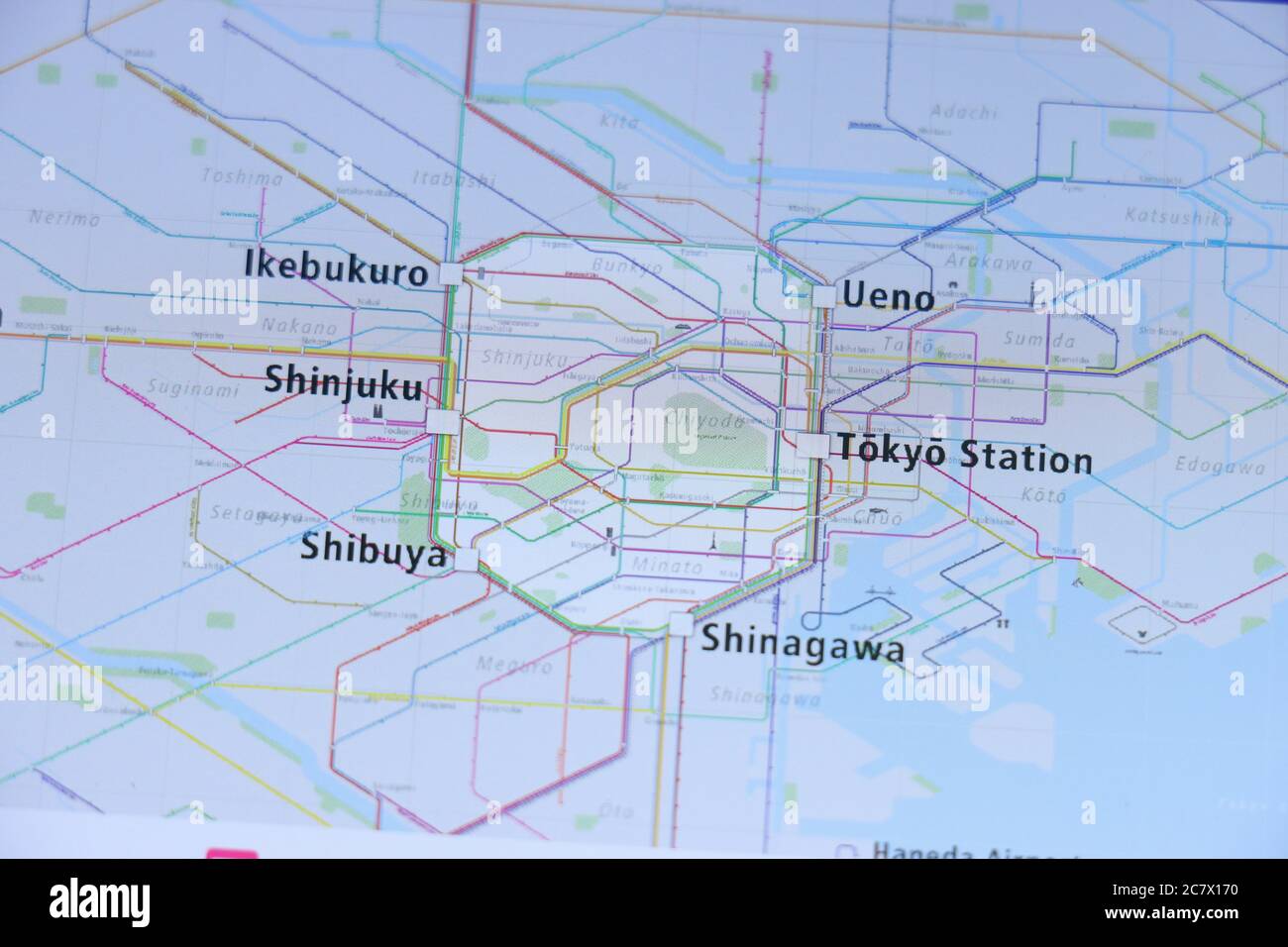 Tokyo railway map hi-res stock photography and images - Alamy