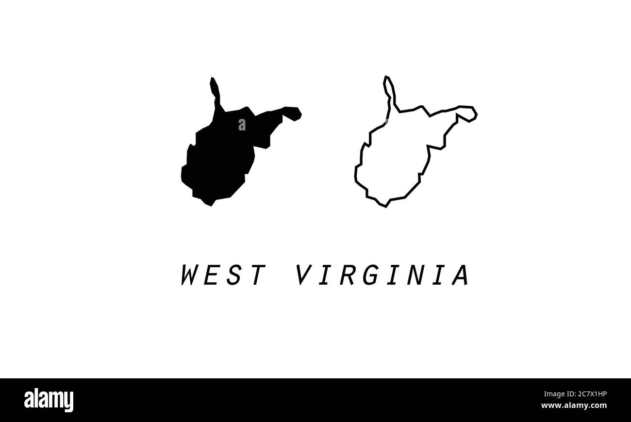 West Virginia map state vector illustration Stock Vector Image & Art ...