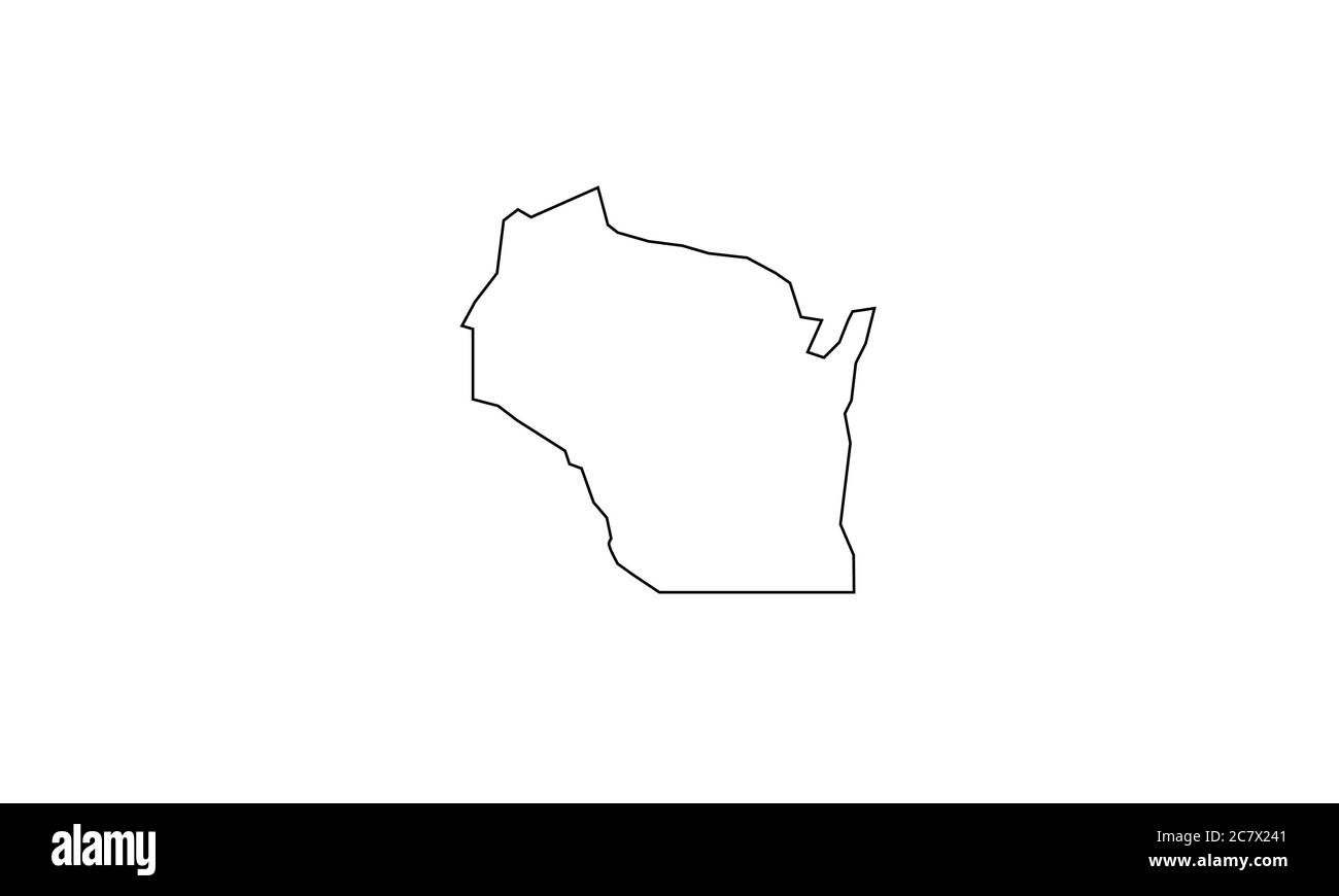 Outline map of wisconsin