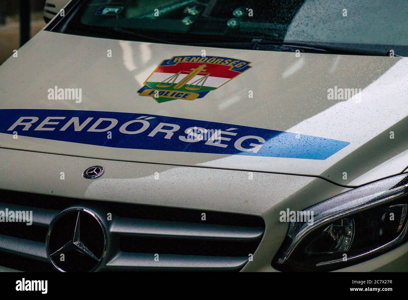 Budapest police car in budapest hungary hi-res stock photography and ...