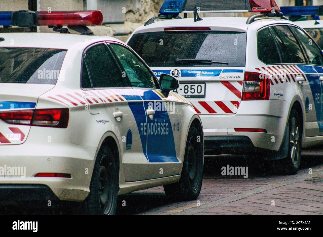 Budapest police car in budapest hungary hi-res stock photography and ...