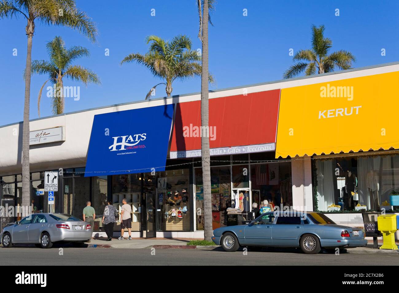 Stores on Prospect Street, La Jolla, San Diego County, California, USA ...