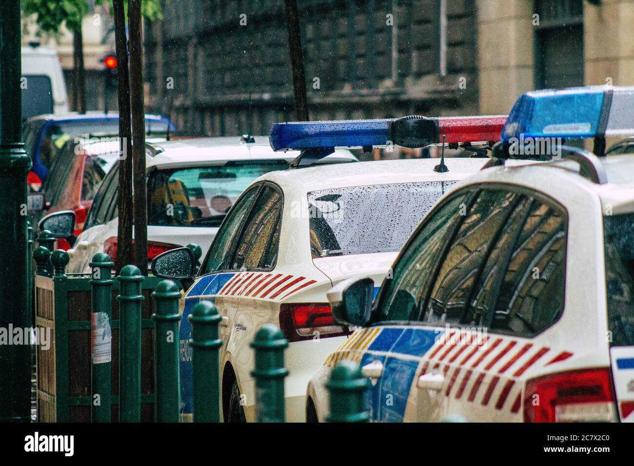 Budapest police car in budapest hungary hi-res stock photography and ...