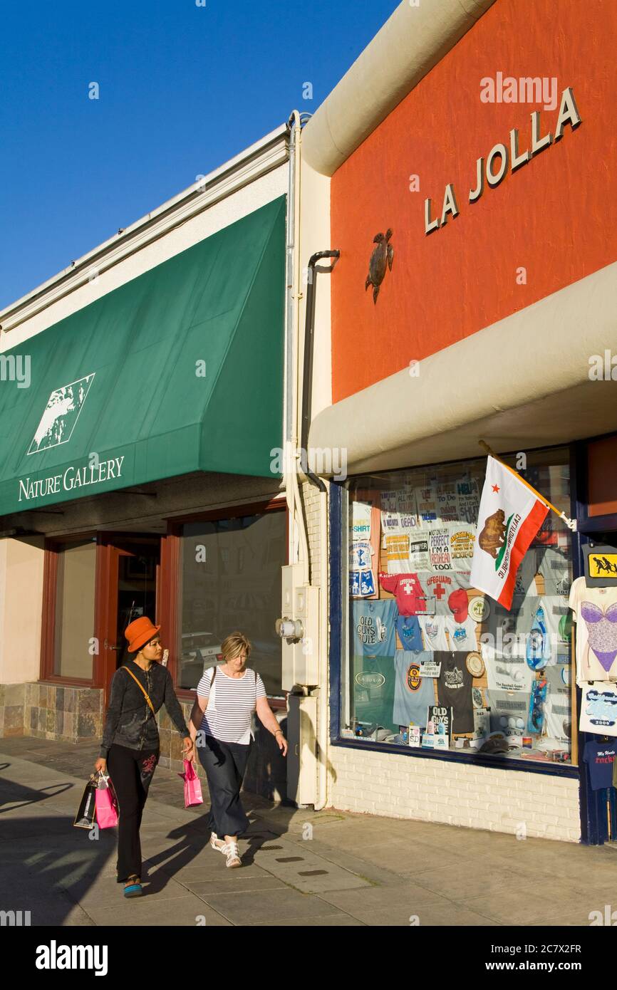 Stores on Prospect Street, La Jolla, San Diego County, California, USA ...