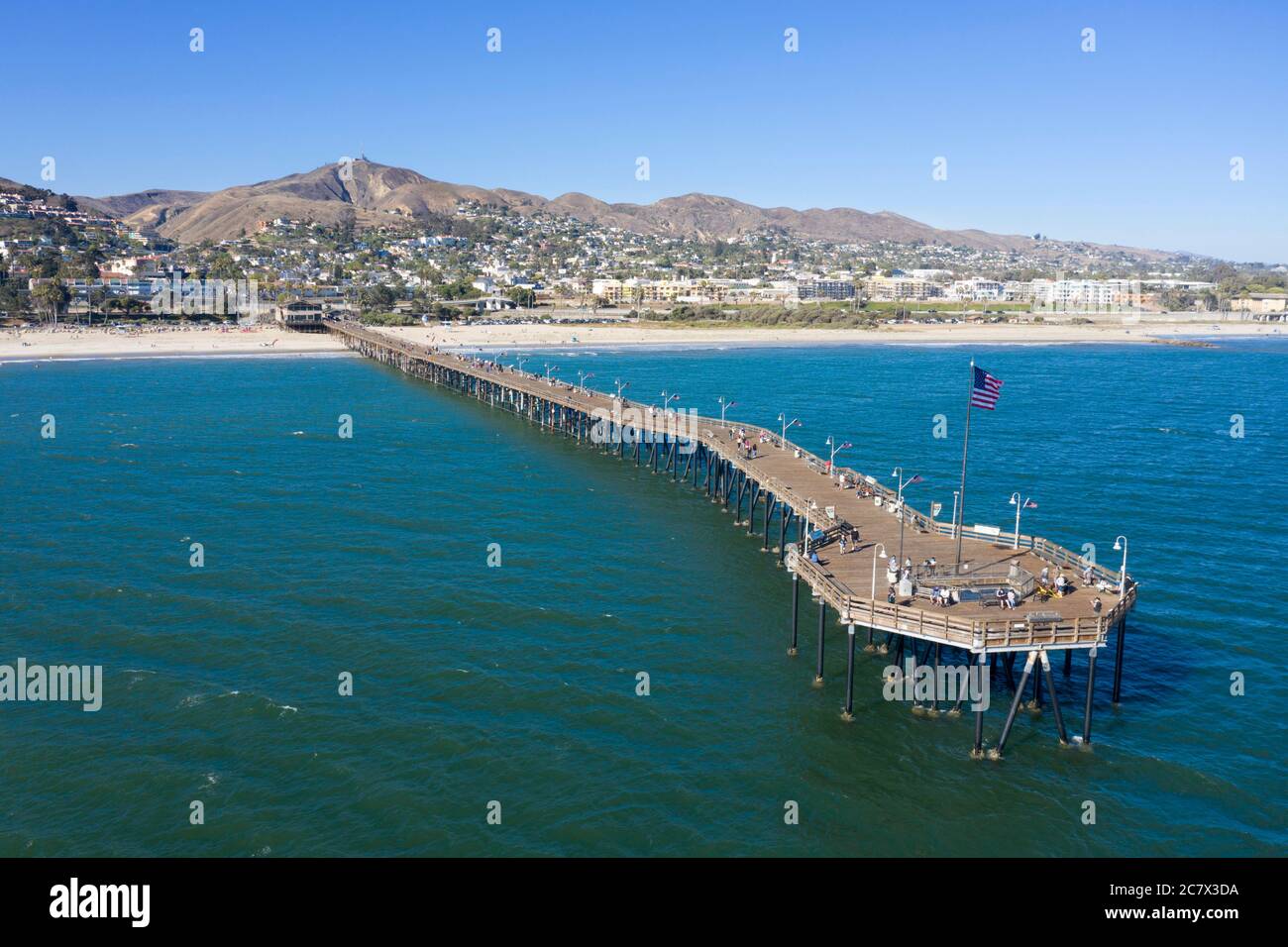 Aerial view of the long pier at Ventura, California Stock Photo - Alamy