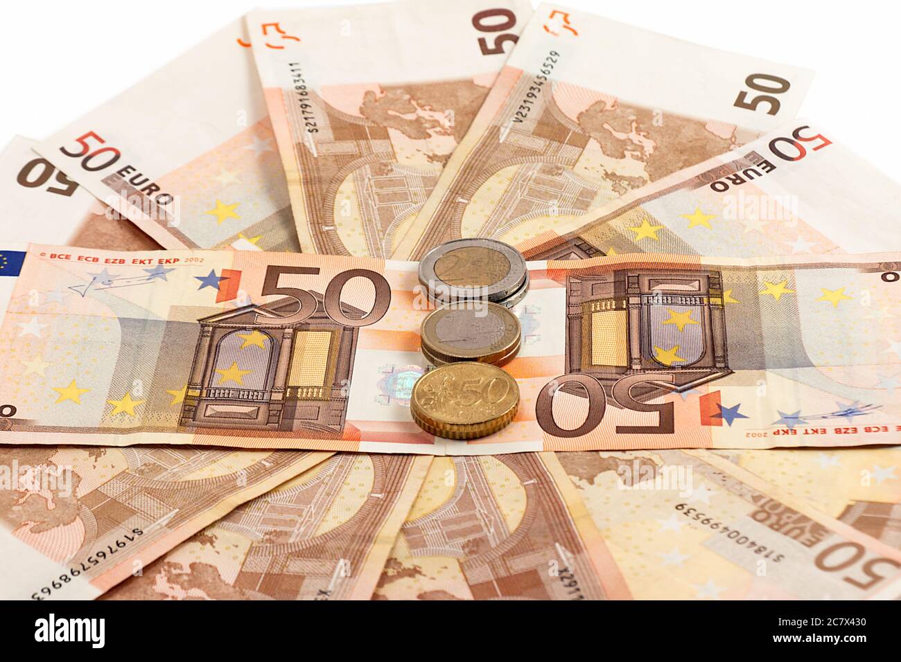 Monetary denominations and coins. Monetary denominations and coins on a ...