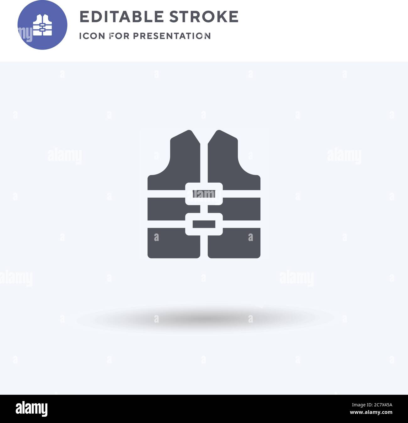 Life Vest icon vector, filled flat sign, solid pictogram isolated on ...