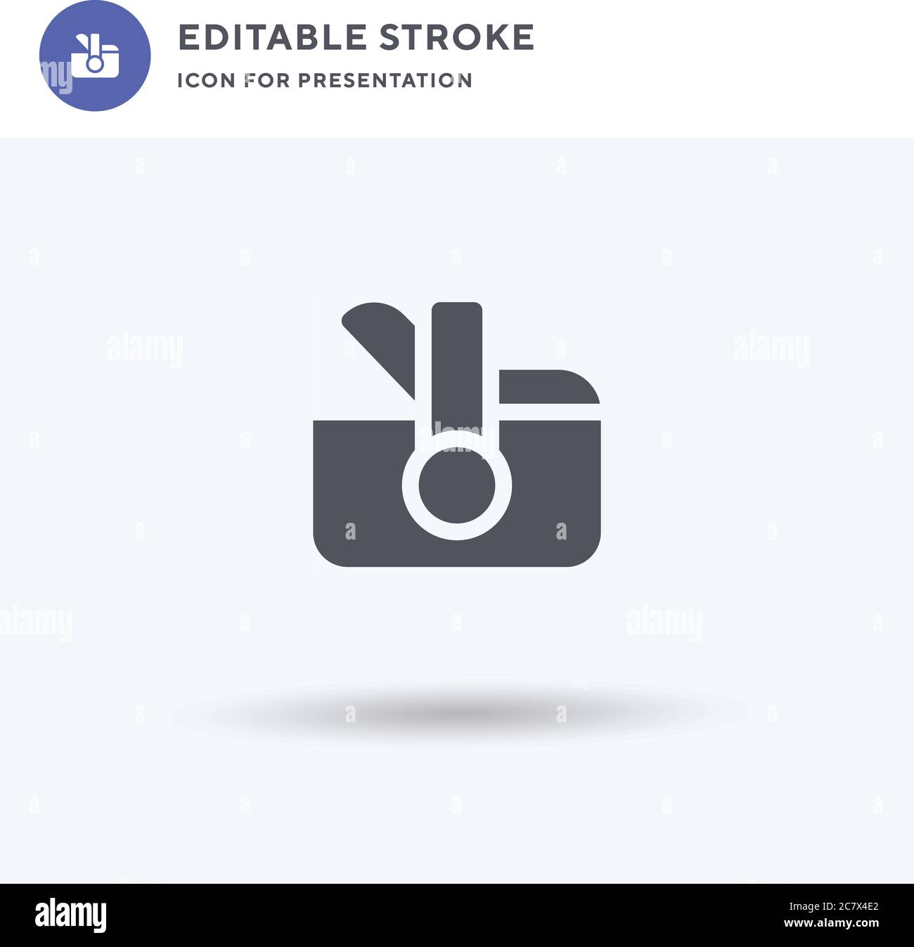 Portable Fridge icon vector, filled flat sign, solid pictogram isolated ...