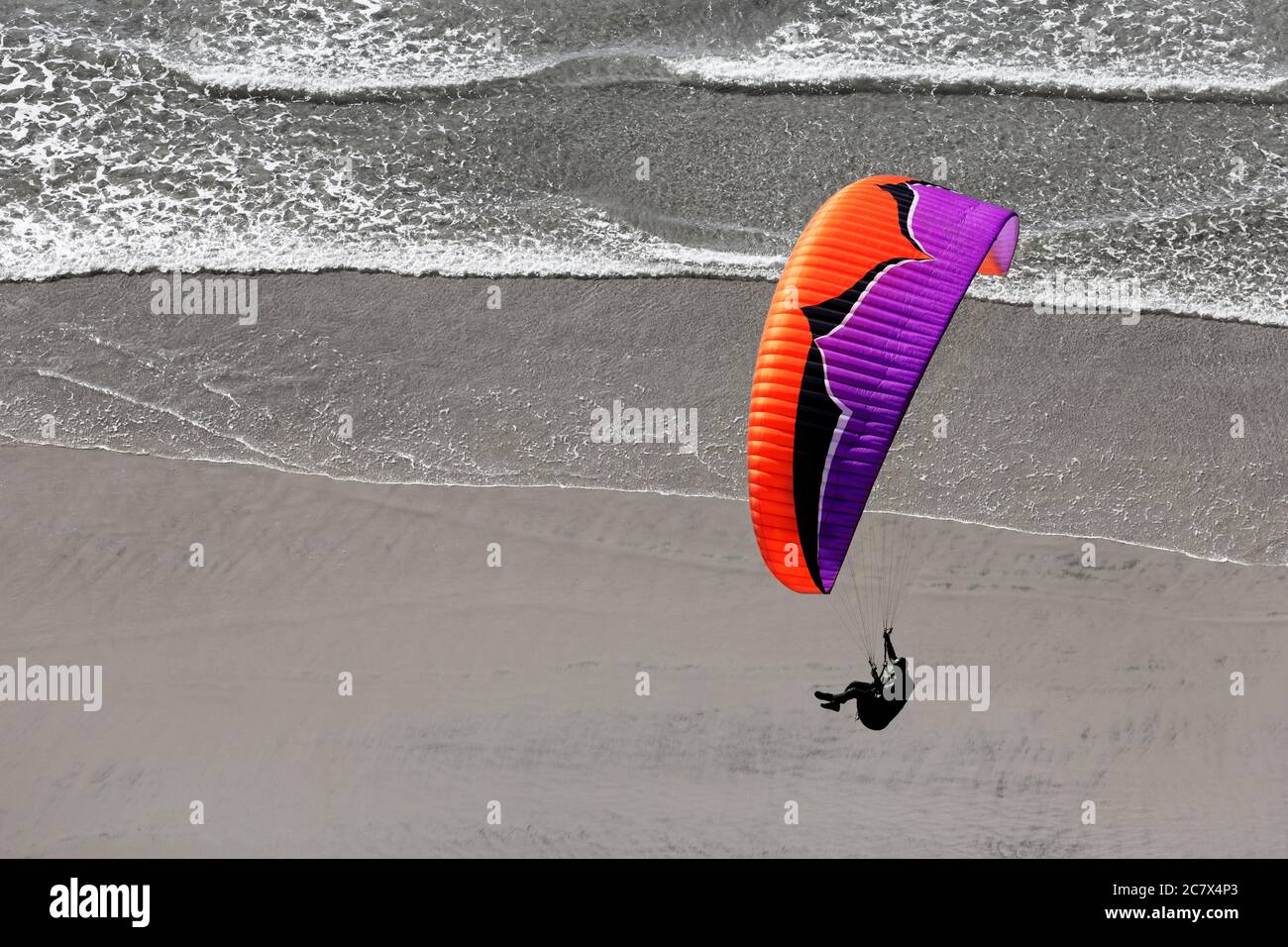 Glider over Torrey Pines City Beach (Black's Beach), La Jolla, San ...