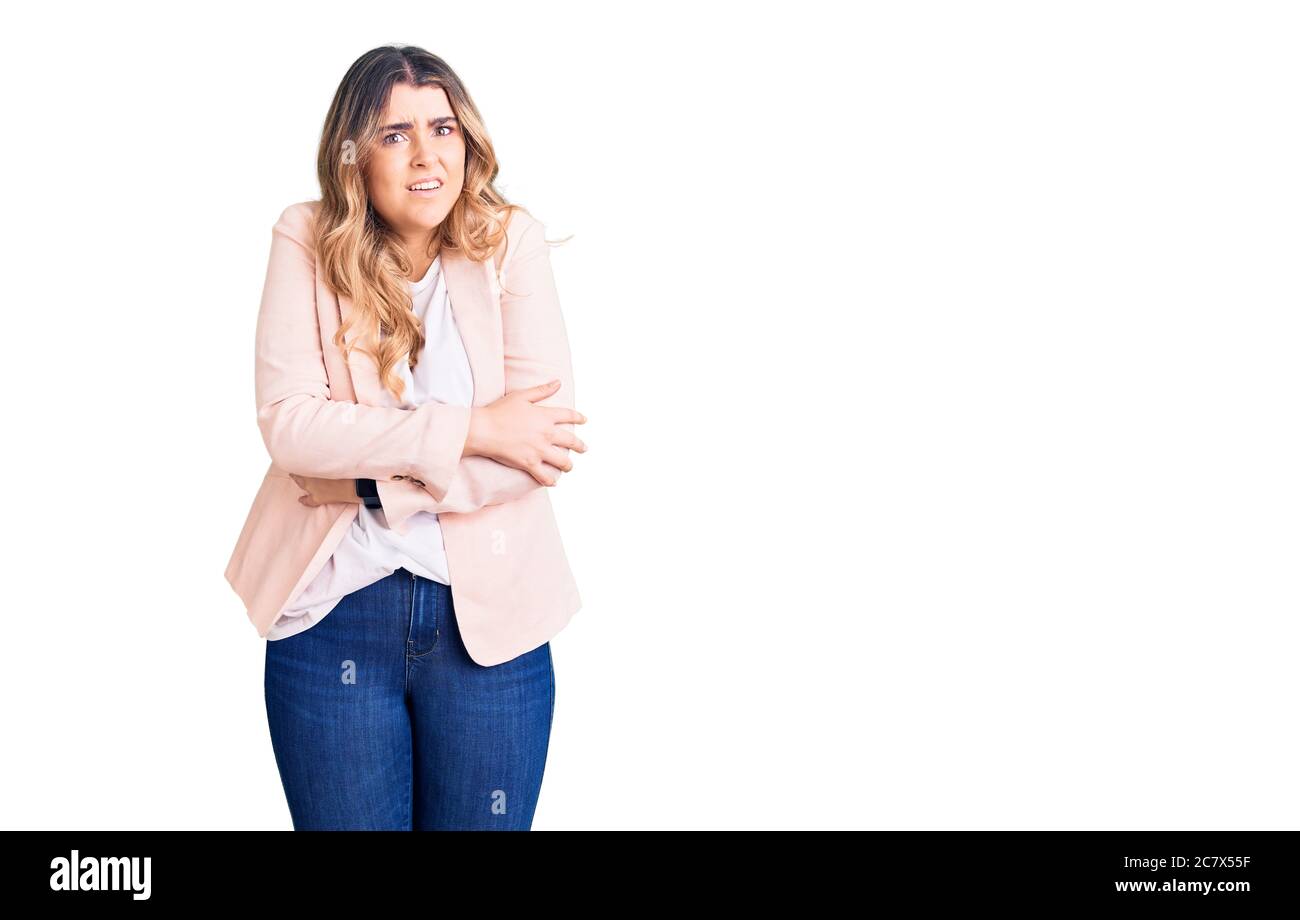 Freezing woman Cut Out Stock Images & Pictures - Alamy