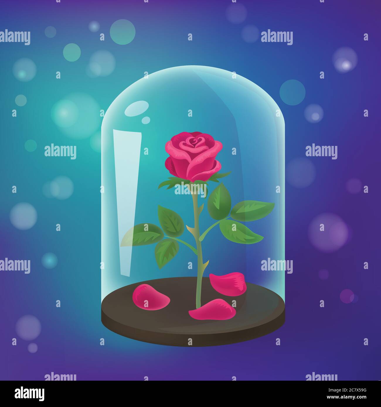 Colourful rose flower in Stock Vector Images - Alamy