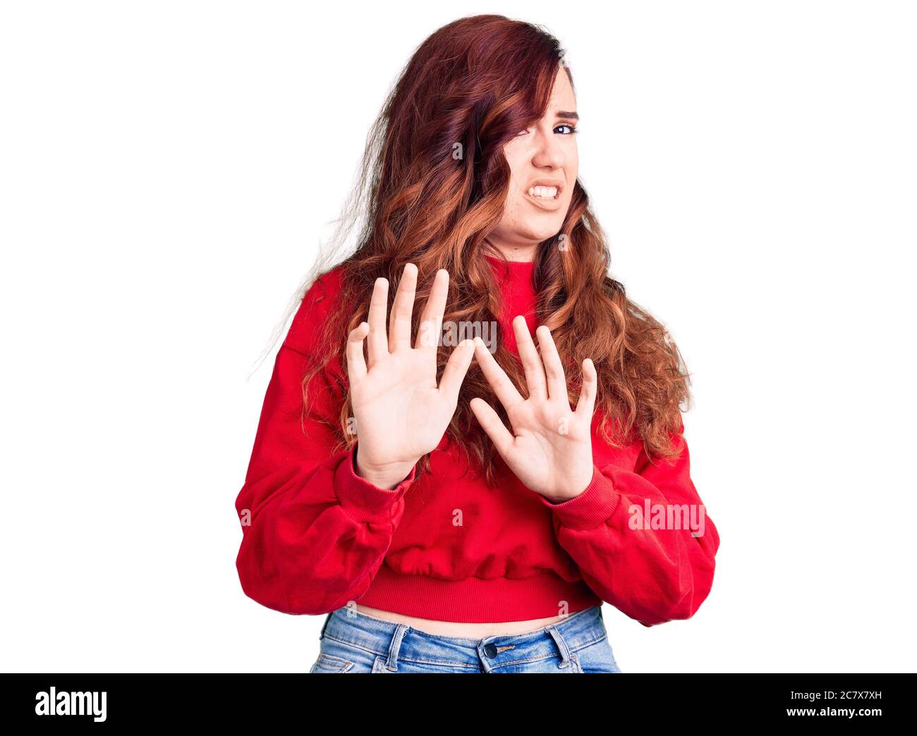 Mad shock young brunette beautiful hi-res stock photography and images ...