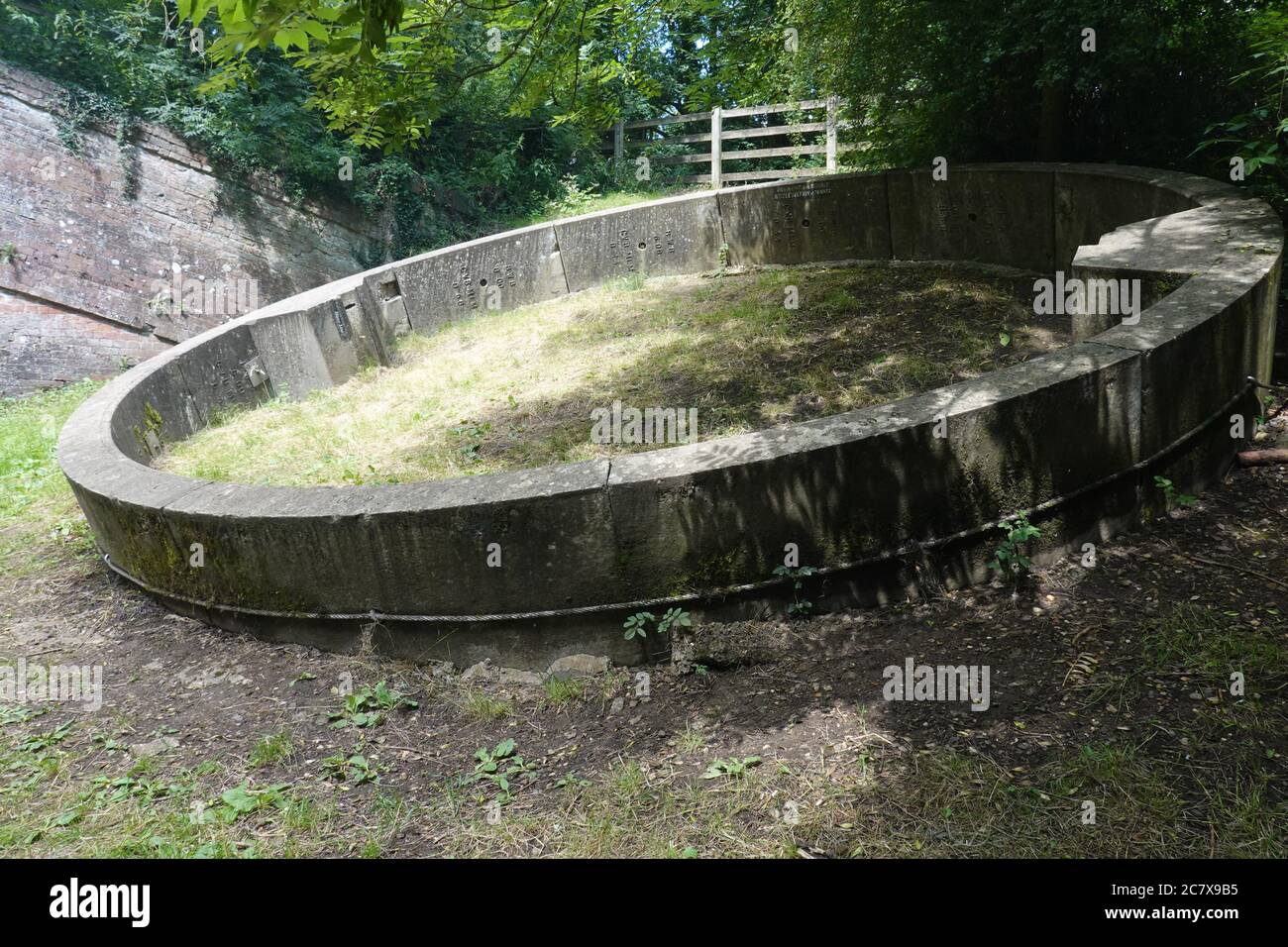 Stoke Bruerne canal, Northants, UK - 19 July 2020: Blisworth brick ...