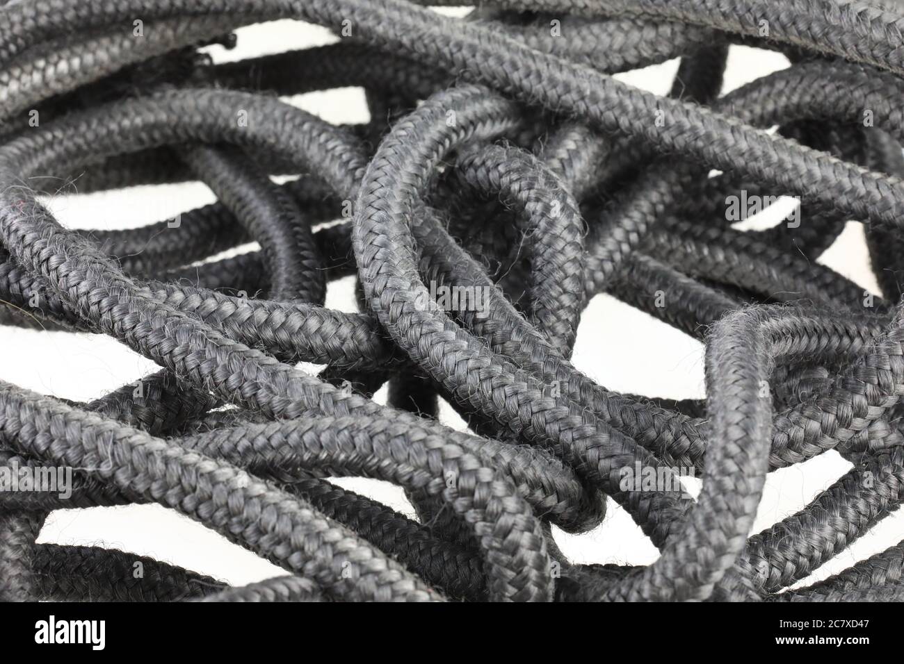 Rope on a white background Stock Photo - Alamy