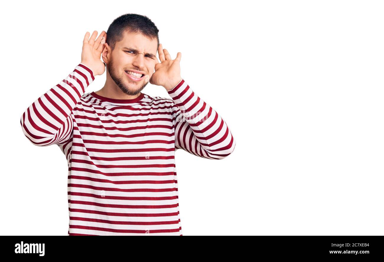 Old guy hearing aid Cut Out Stock Images & Pictures - Alamy