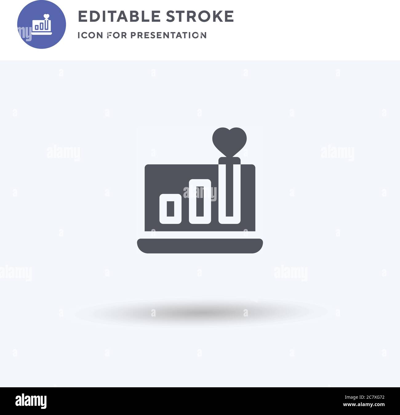 Statistics icon vector, filled flat sign, solid pictogram isolated on ...