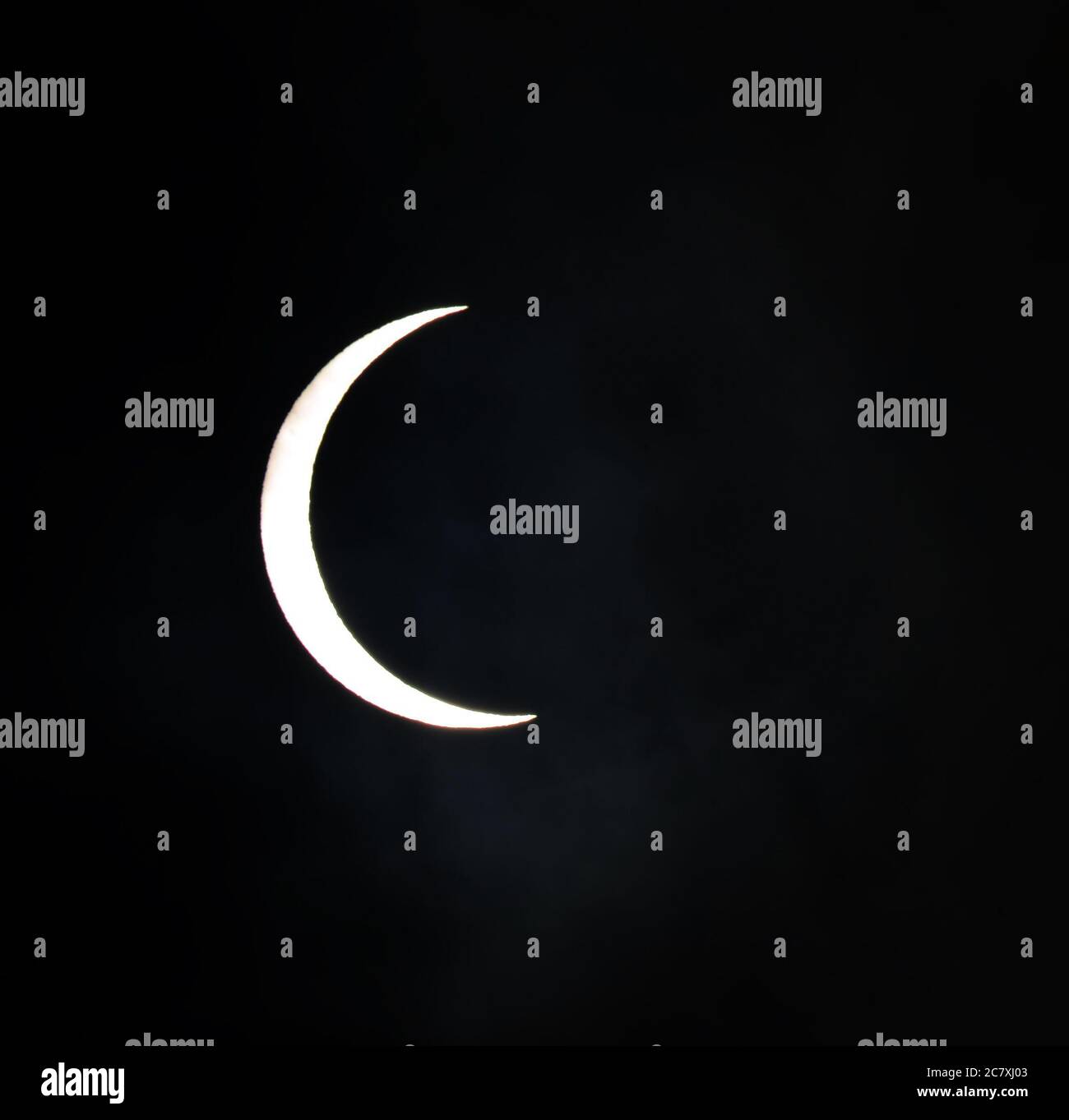 The Solar eclipse as seen in Hong Kong on June 21st 2020 Stock Photo ...