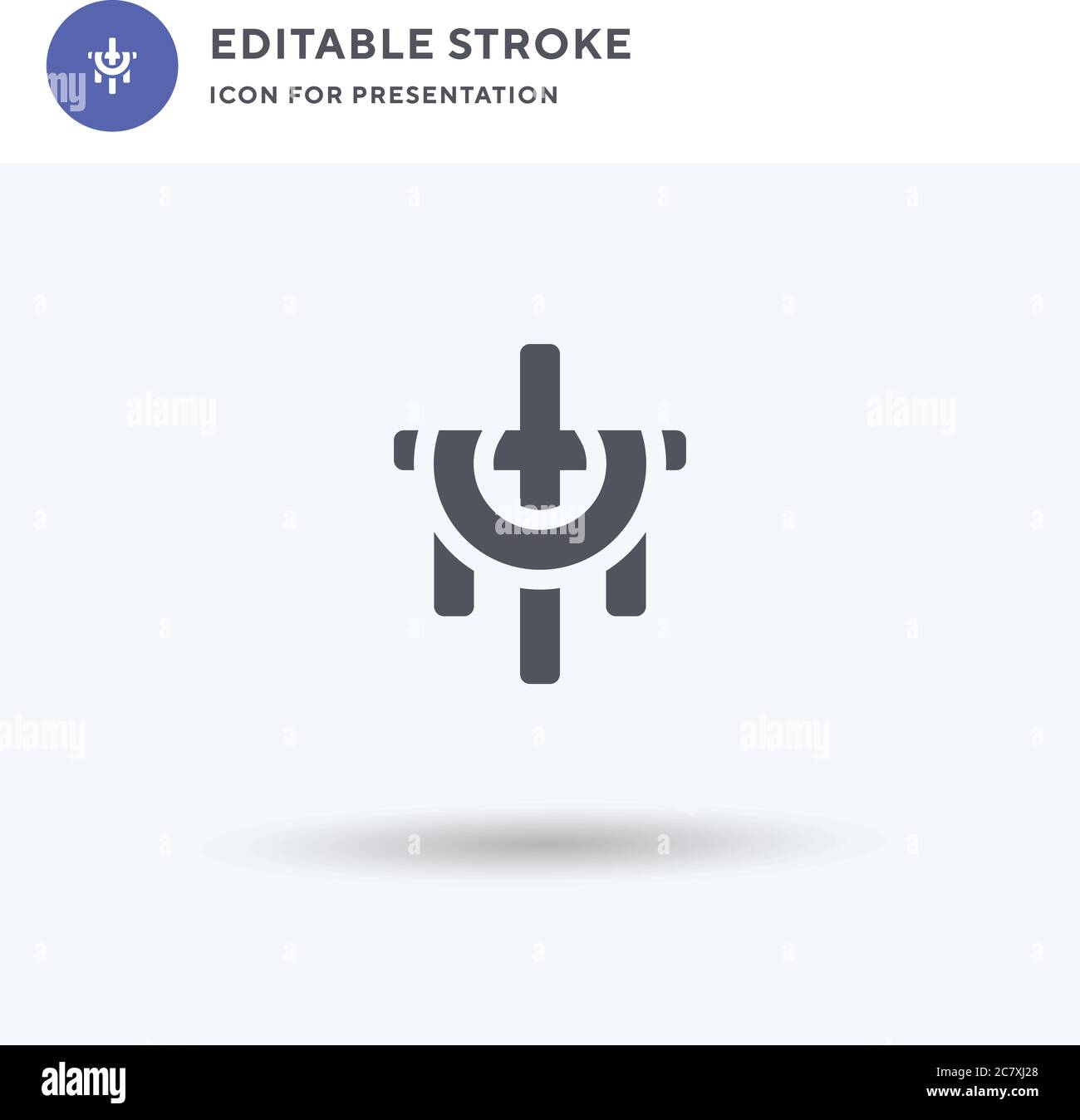 Christian Cross icon vector, filled flat sign, solid pictogram isolated ...