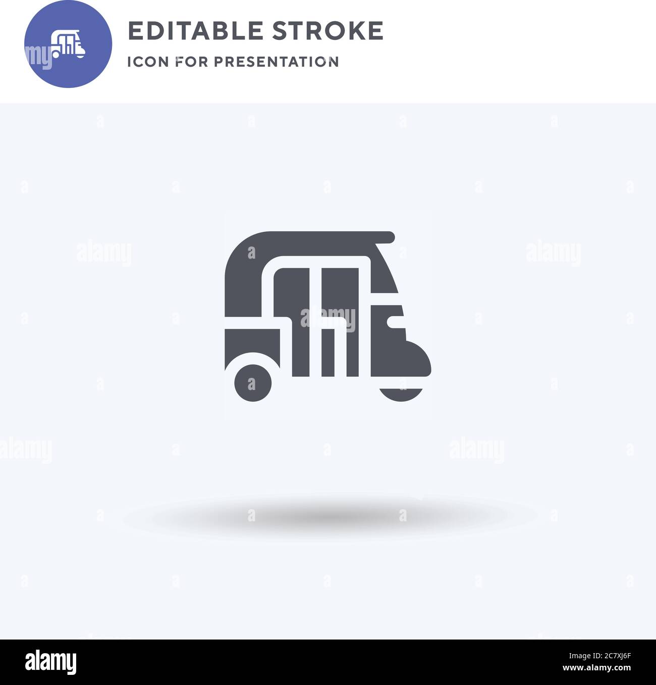 Rickshaw icon vector, filled flat sign, solid pictogram isolated on ...
