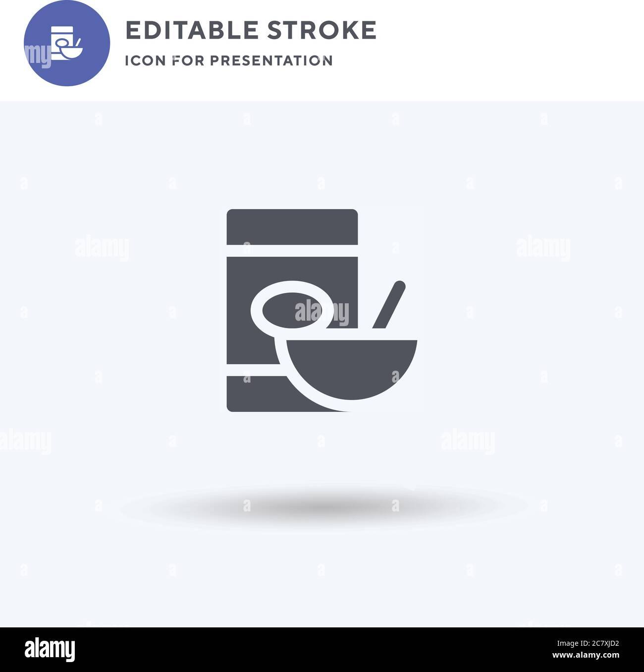 Cereals icon vector, filled flat sign, solid pictogram isolated on ...