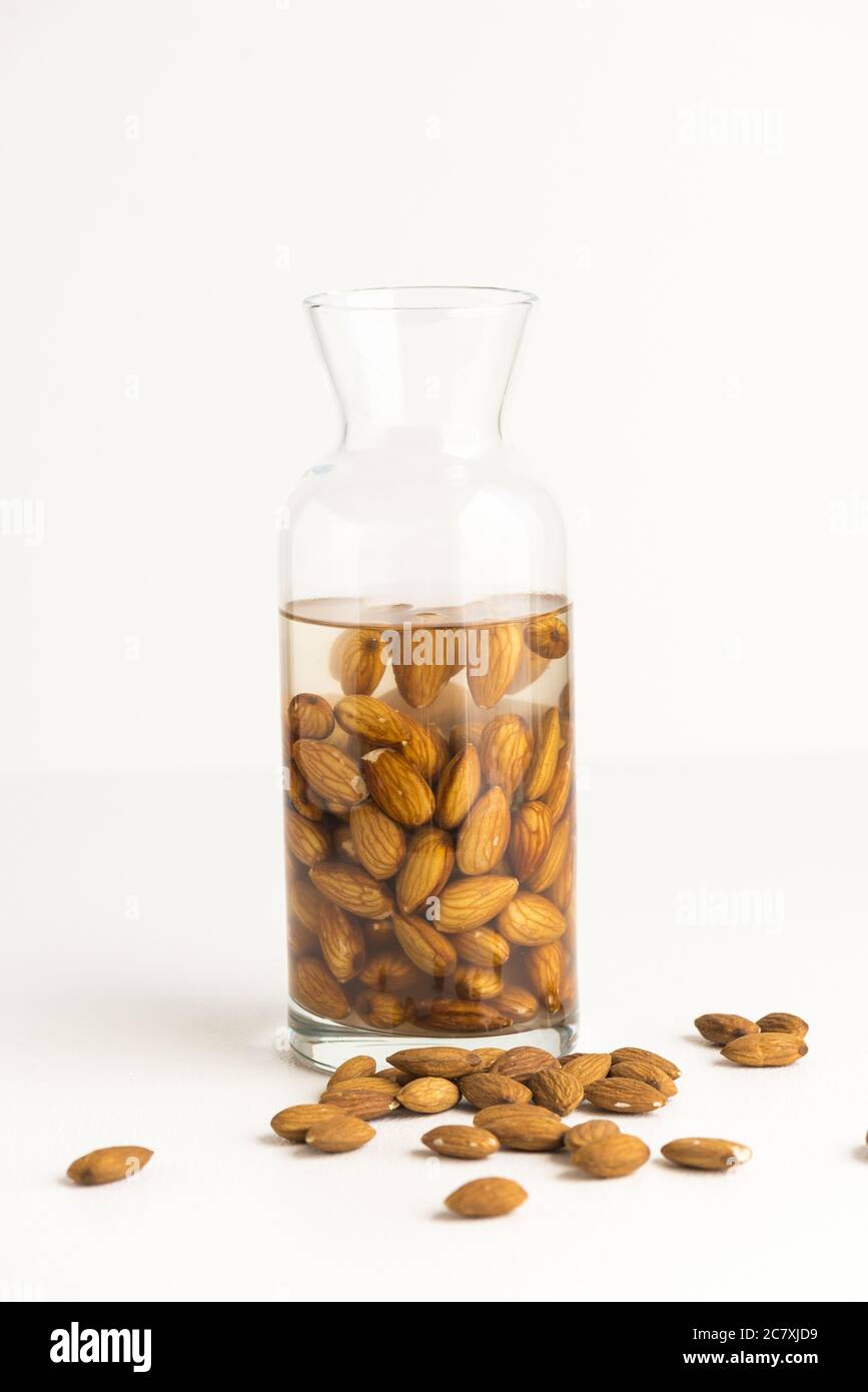 Almonds Soaking in Water Stock Photo - Alamy