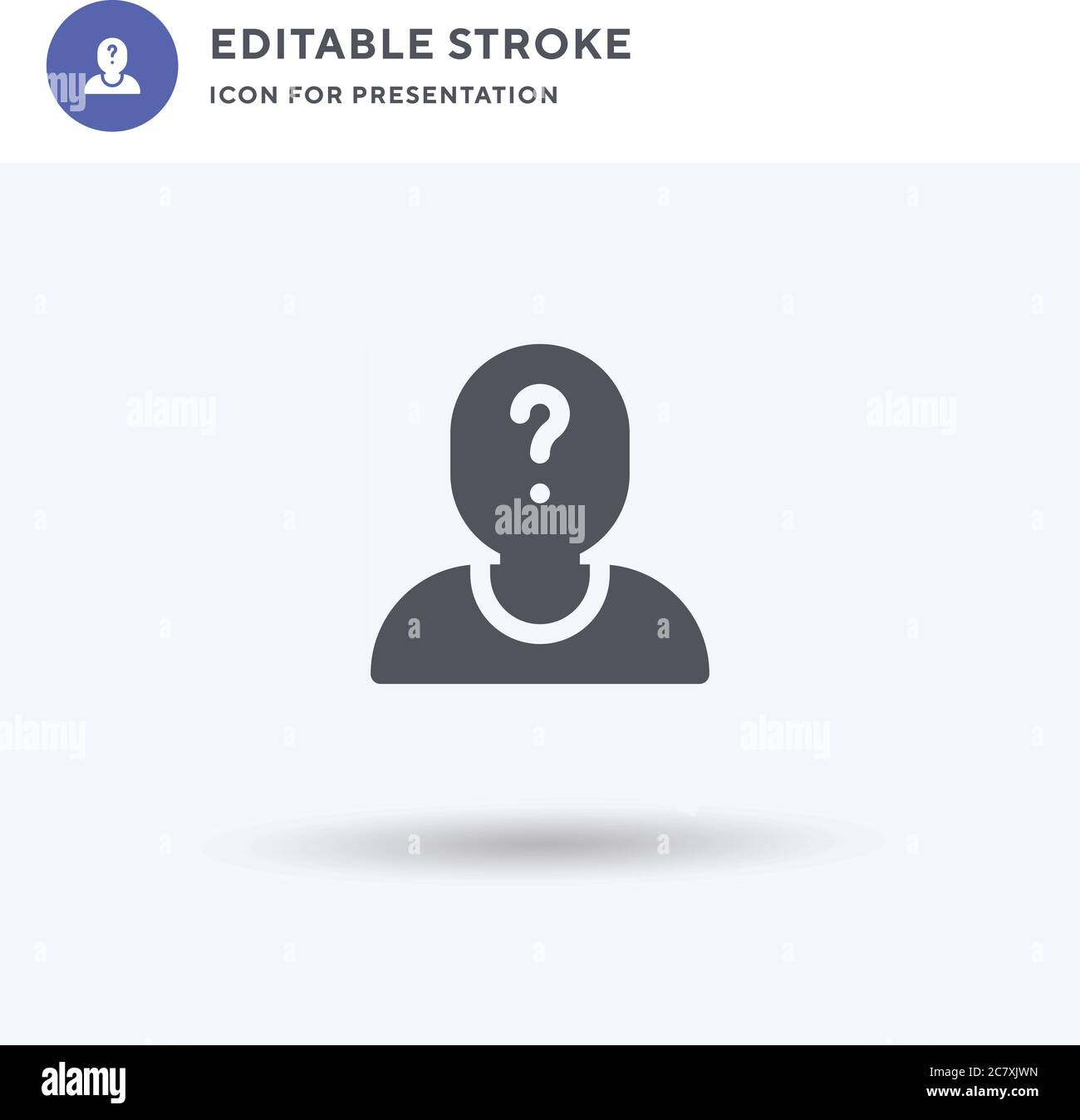 Suspect icon vector, filled flat sign, solid pictogram isolated on ...