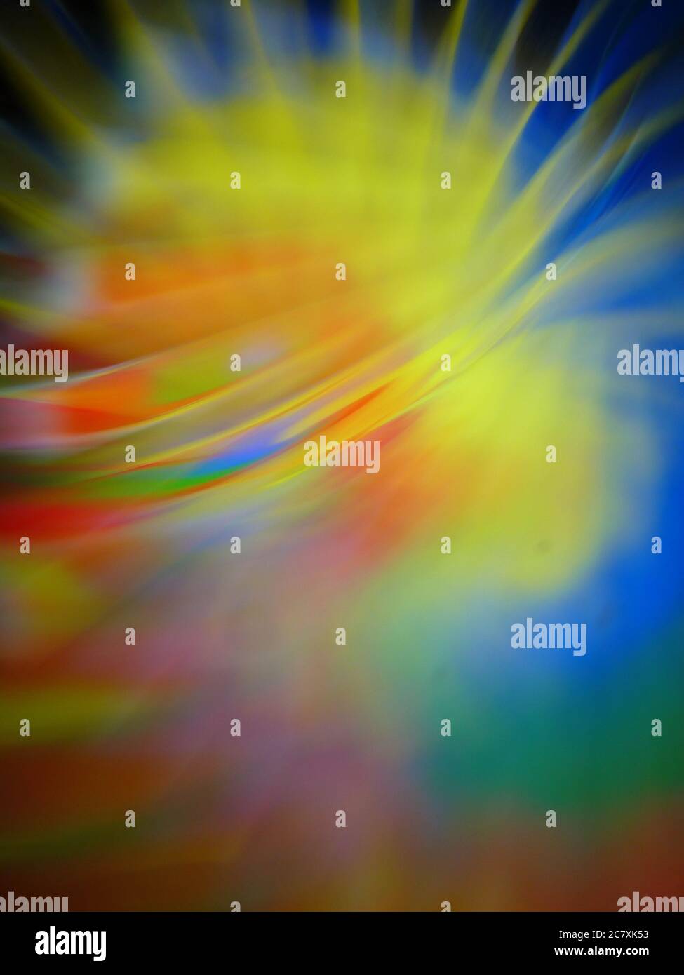 Illustration of colorful refracted light rays intersecting each other ...