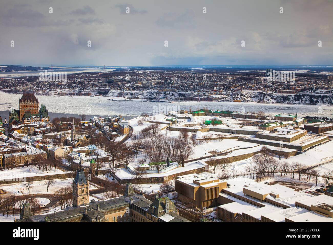 An overview of the Citadel of Quebec in Quebec City Canada Stock Photo ...