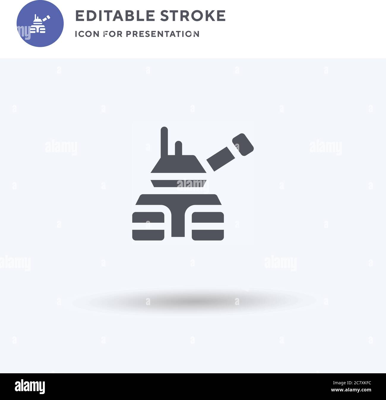 Tank icon vector, filled flat sign, solid pictogram isolated on white ...