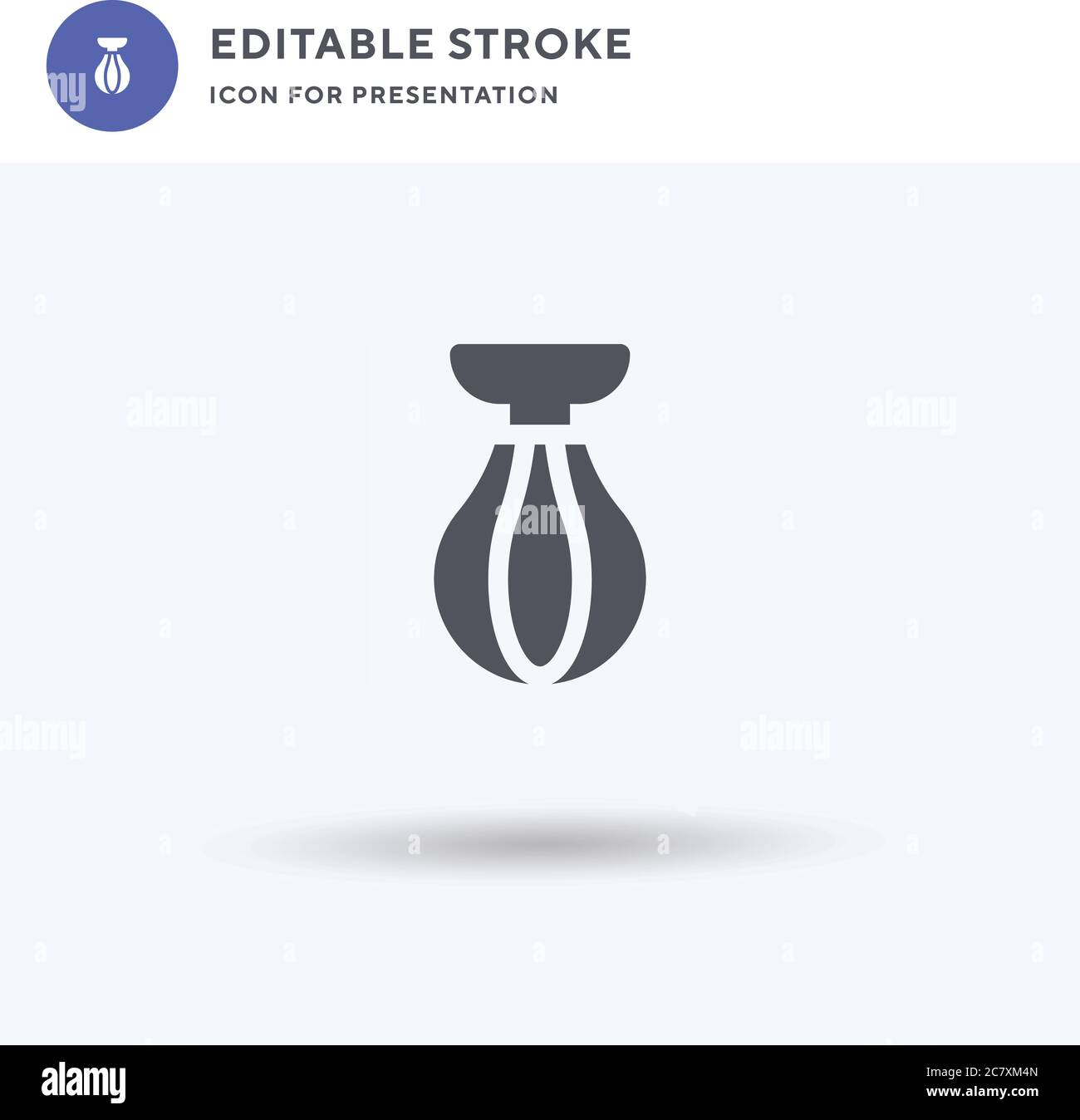 Punching Bag icon vector, filled flat sign, solid pictogram isolated on ...
