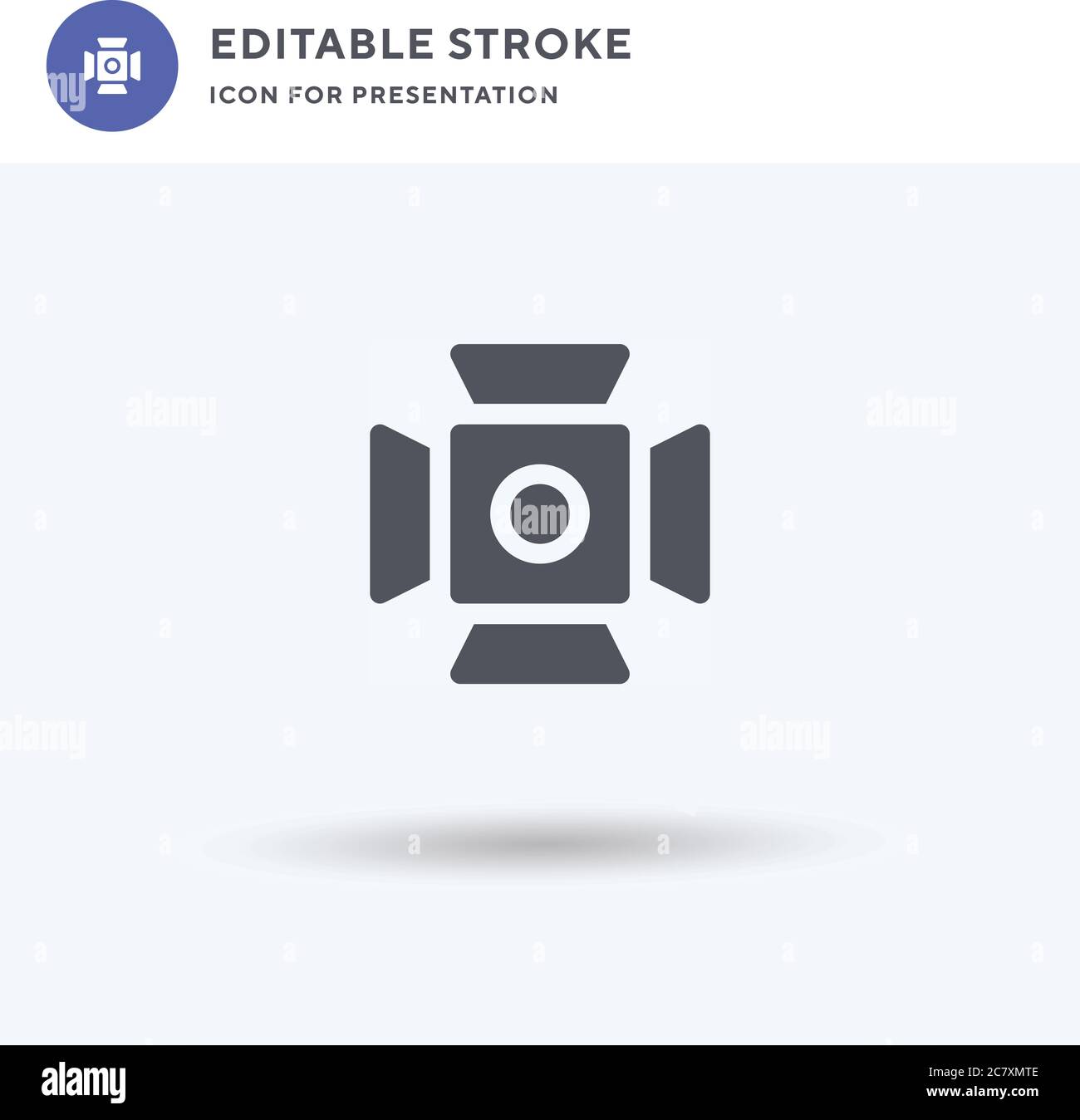 Spotlight icon vector, filled flat sign, solid pictogram isolated on ...