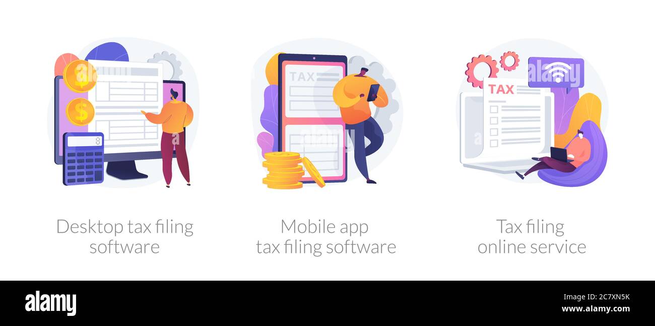 Tax declaration software Stock Vector Images - Alamy