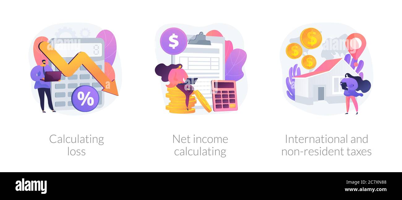 Financial loss and income vector concept metaphors Stock Vector Image ...