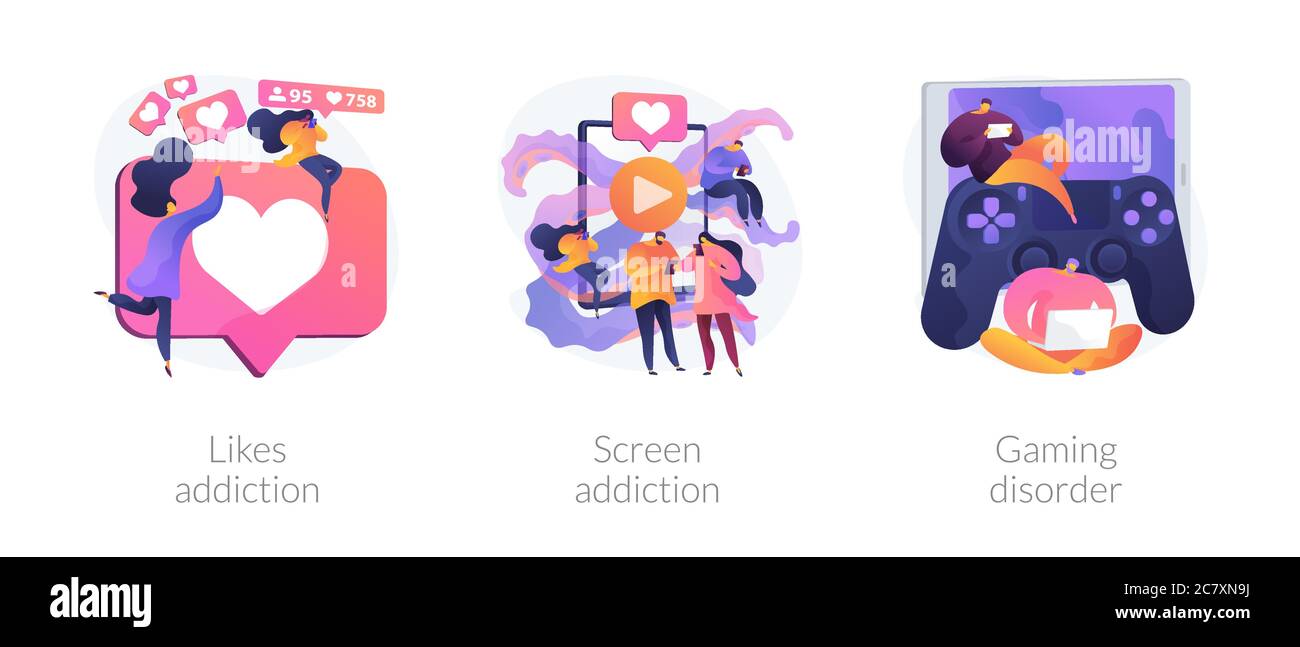 Technology addiction vector concept metaphor Stock Vector Image & Art ...