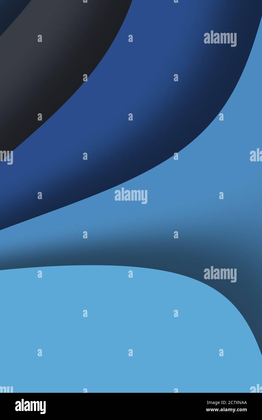 Deep blue abstract background template with wave lines for business ...