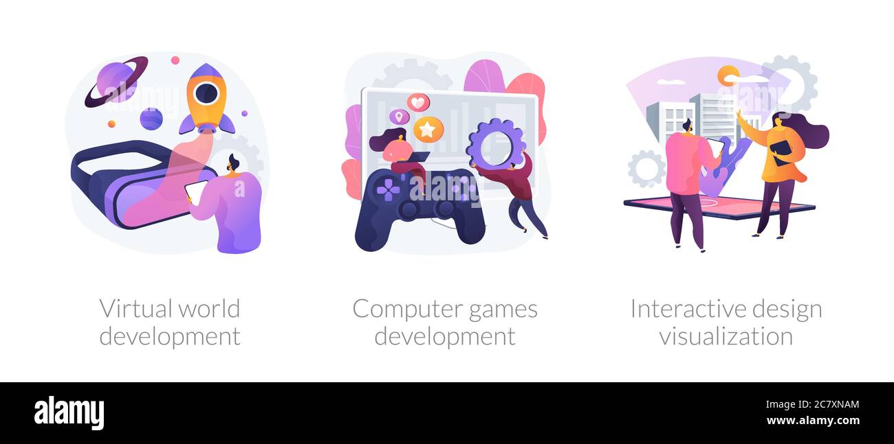 Virtual environment architecture vector concept metaphors Stock Vector ...