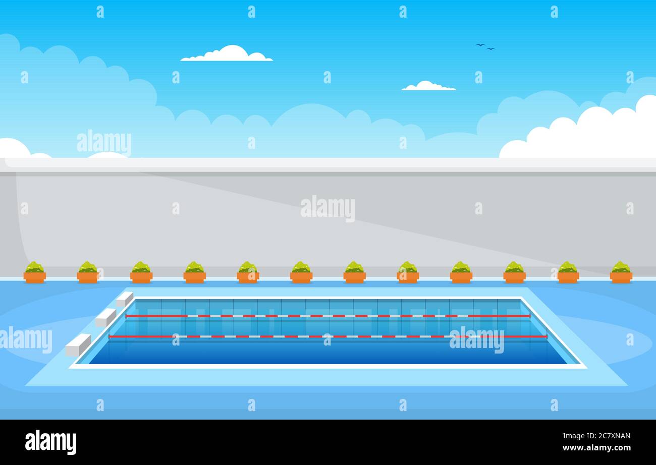 Swimming pool cartoon hi-res stock photography and images - Alamy