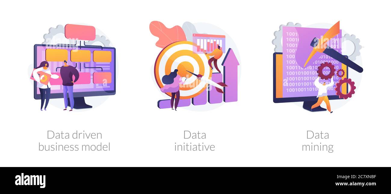 Data use in business vector concept metaphors Stock Vector Image & Art ...