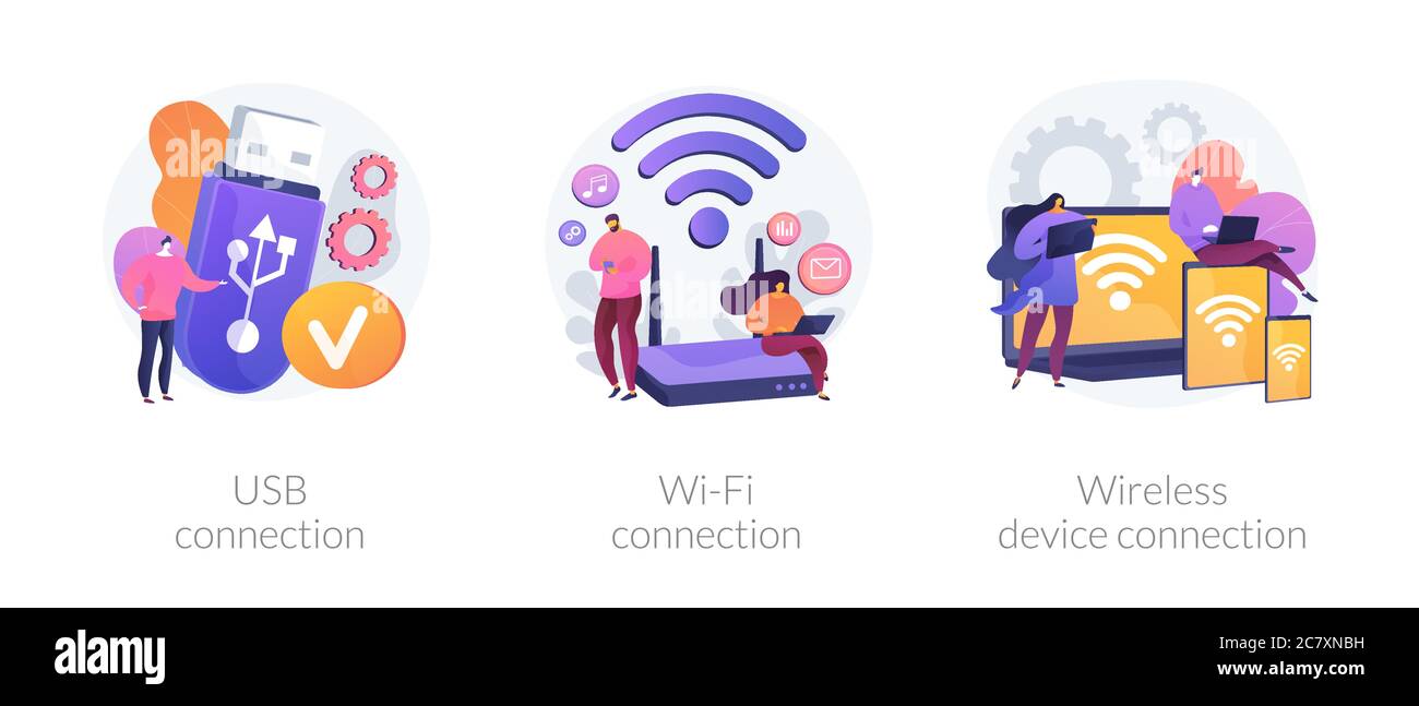 Remote connection vector concept metaphors Stock Vector Image & Art - Alamy